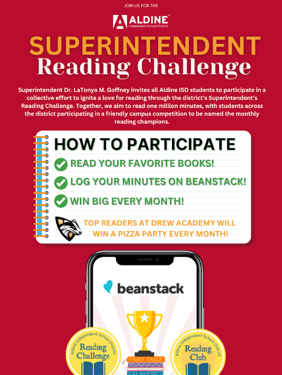 JOIN US FOR ACCELERATE READING CHALLENGE – Drew Academy